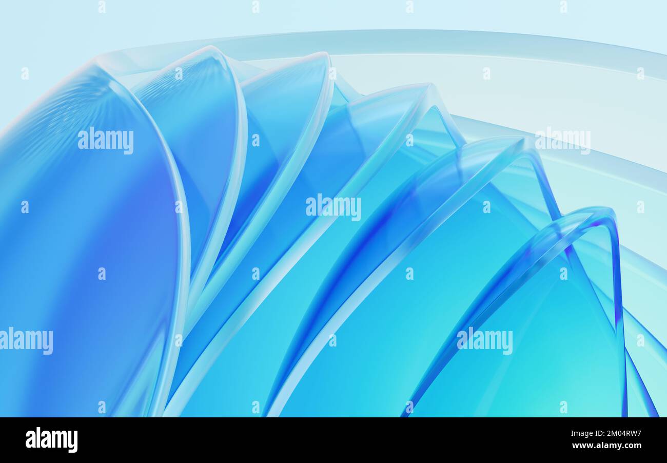 Gradient transparent curve glass, 3d rendering. Digital drawing Stock Photo - Alamy
