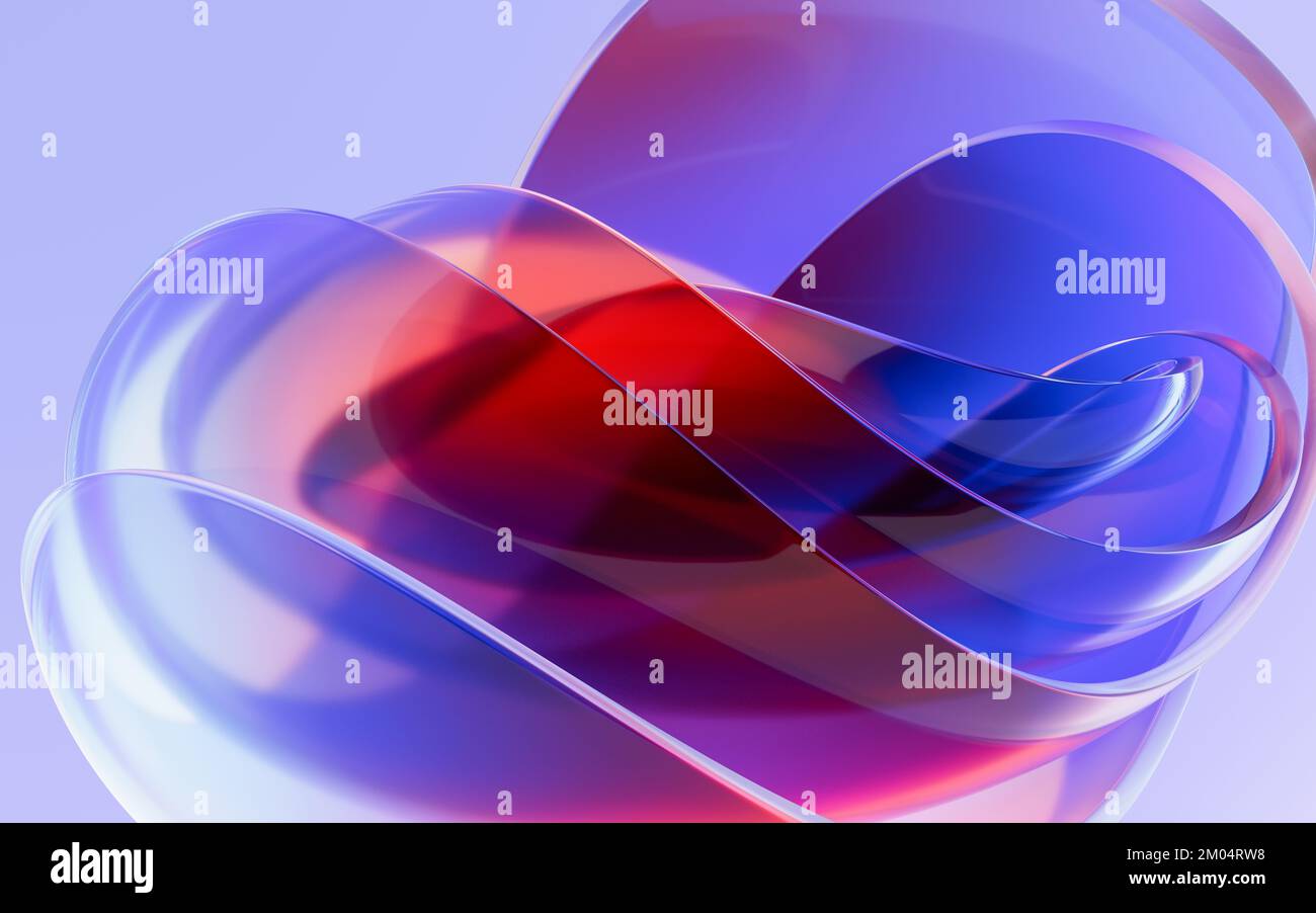 Gradient transparent curve glass, 3d rendering. Digital drawing Stock Photo - Alamy