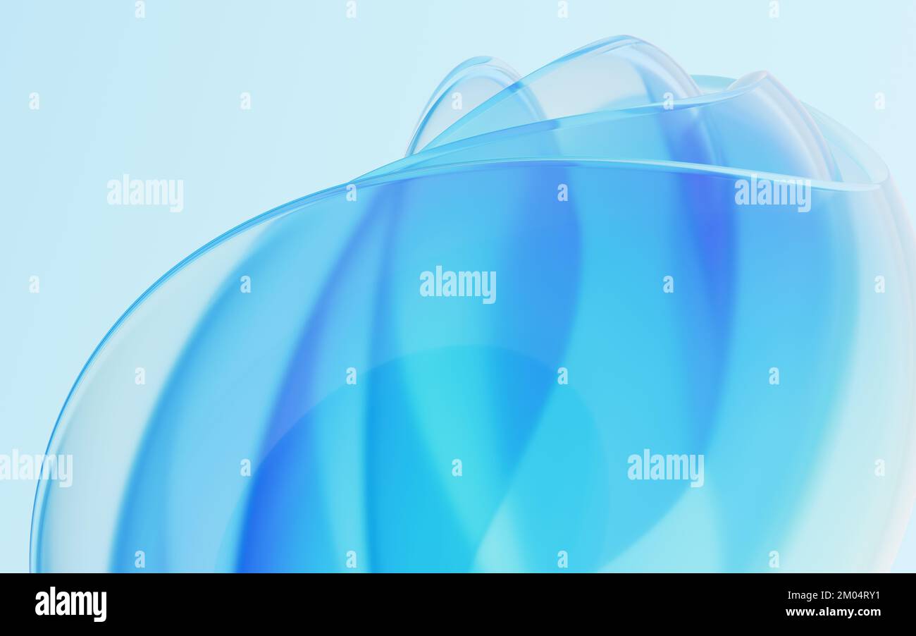 Gradient transparent curve glass, 3d rendering. Digital drawing Stock Photo - Alamy