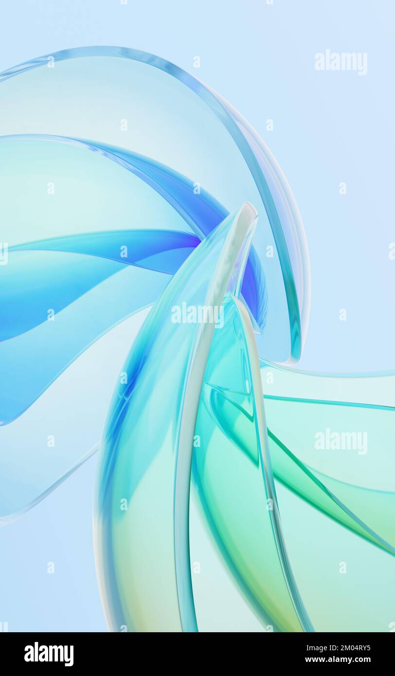 Gradient transparent curve glass, 3d rendering. Digital drawing Stock Photo - Alamy