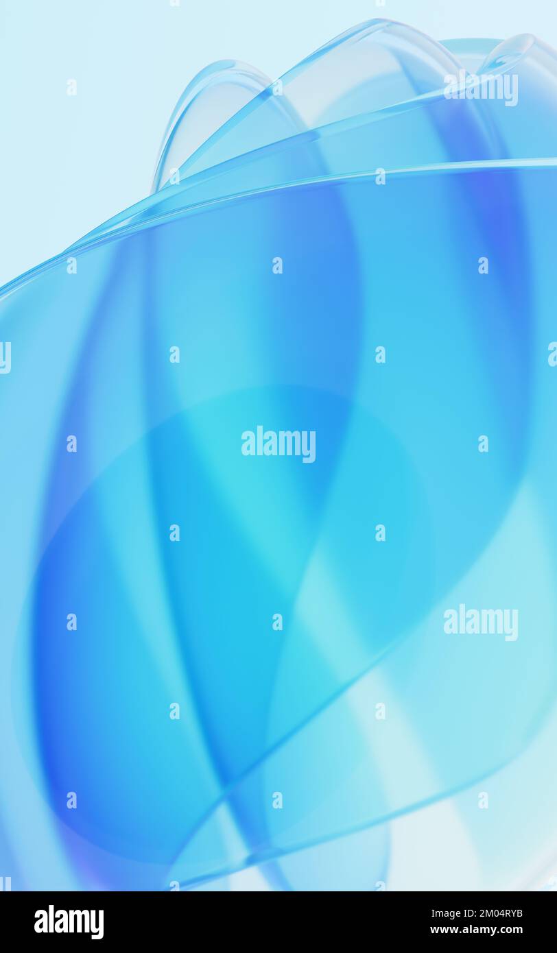 Gradient transparent curve glass, 3d rendering. Digital drawing Stock Photo - Alamy