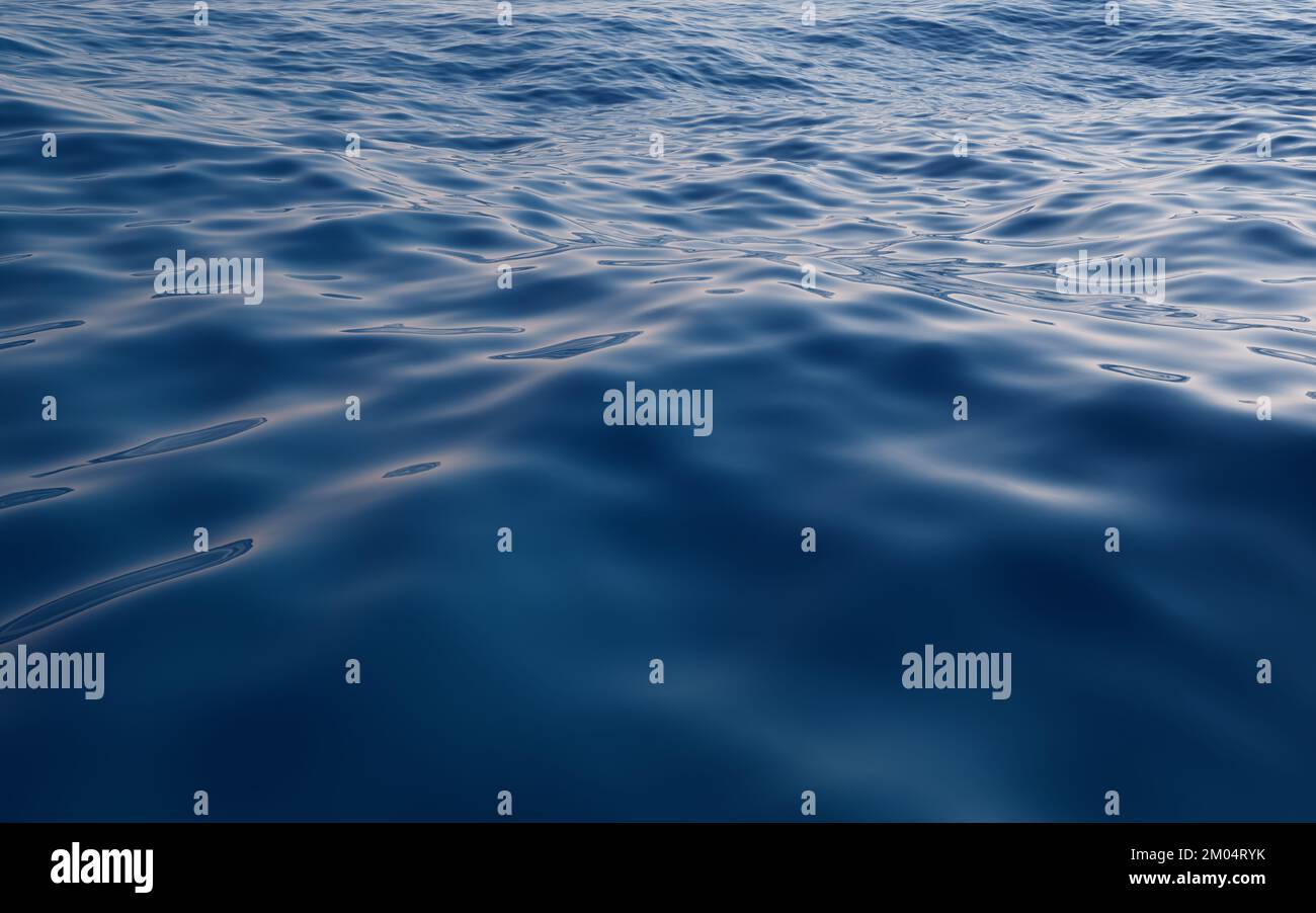 Empty water surface, 3d rendering. Computer digital drawing Stock Photo ...