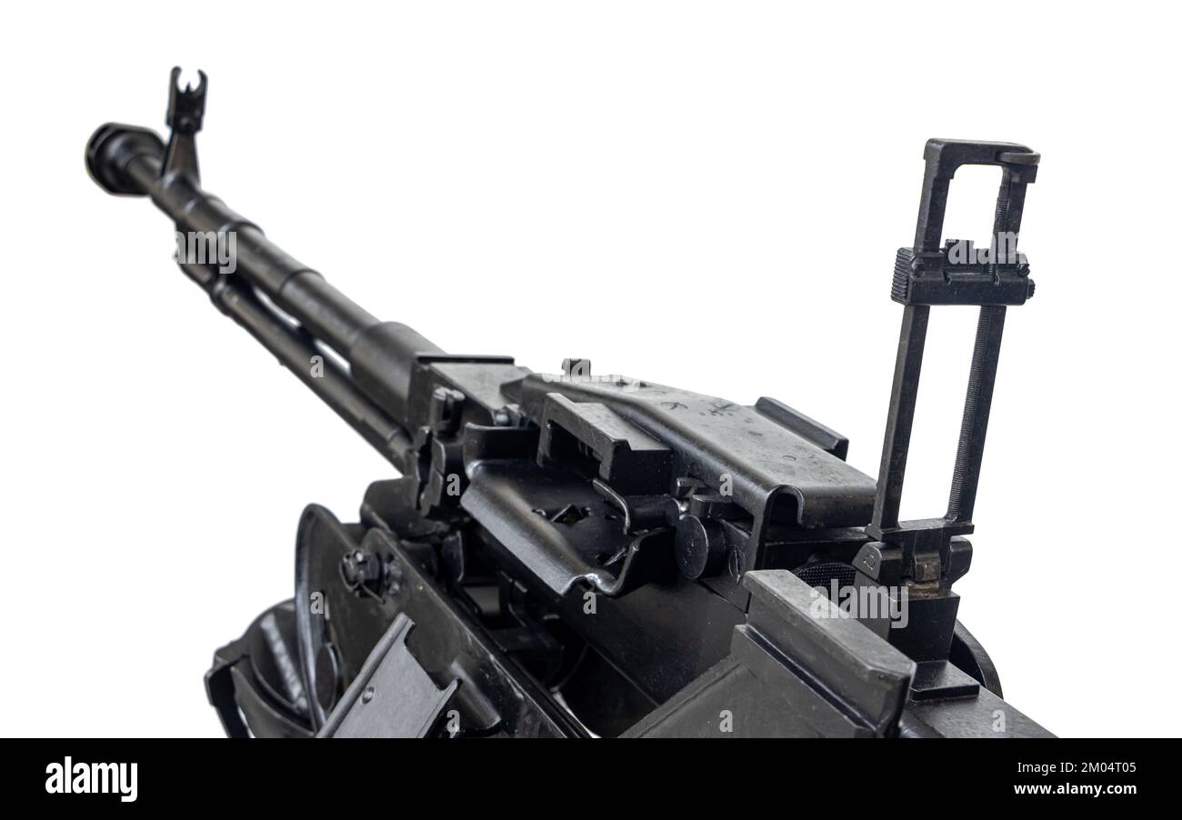 Machine gun SG-43 size 7.62 mm, isolated on white background Stock ...