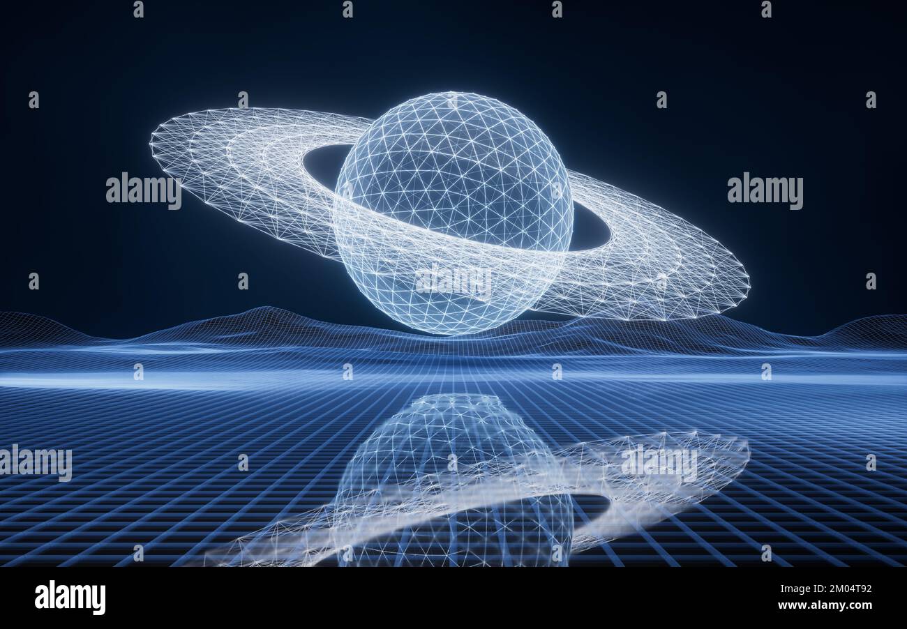 Planet and outer space background, 3d rendering. Digital drawing Stock ...