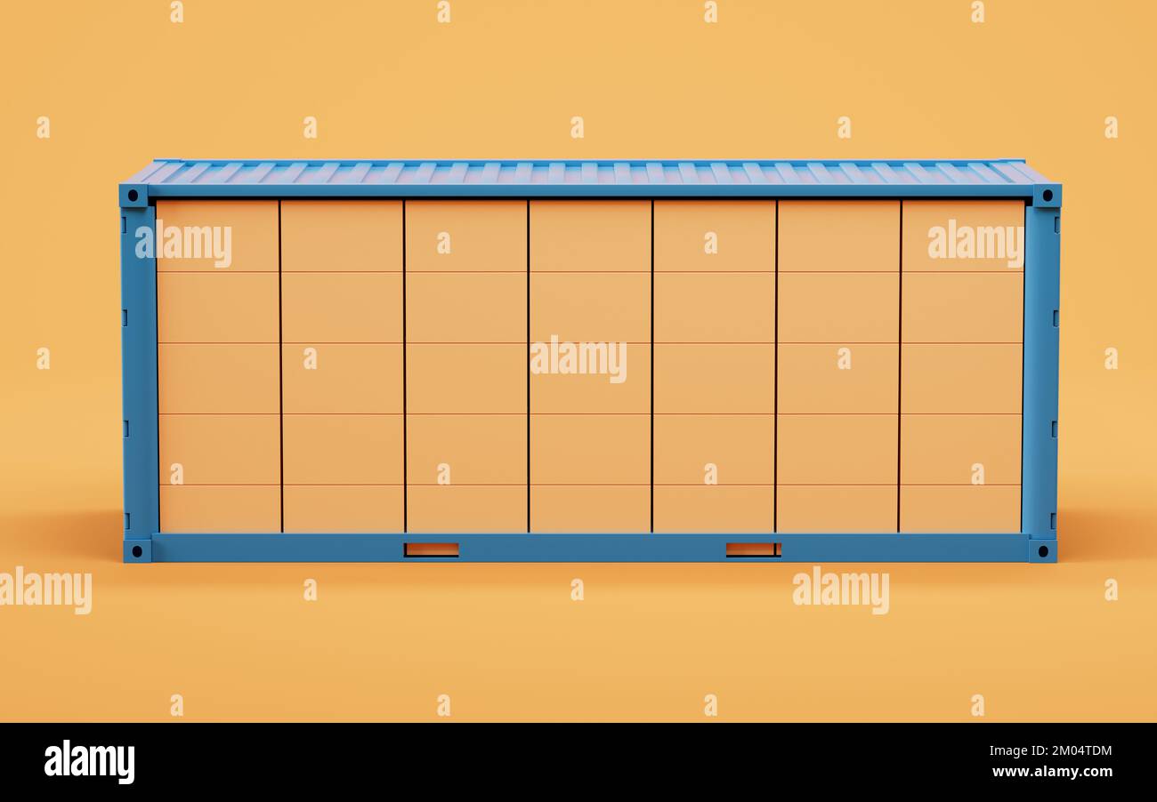 Packaging box and container, 3d rendering. Digital drawing Stock Photo ...