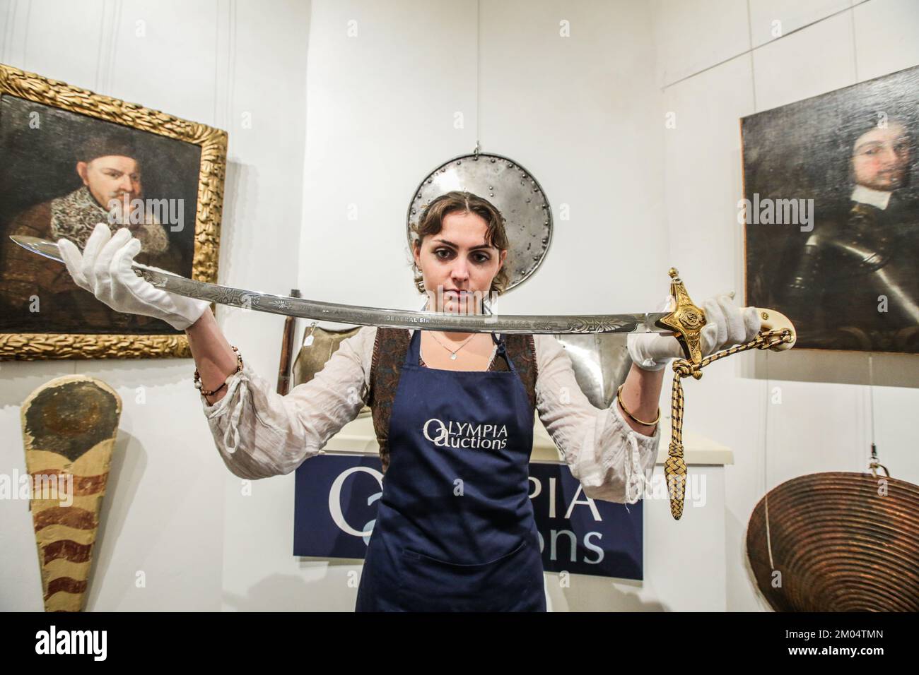 London UK 4 December 2022 The silver-gilt mounted presentation mameluke ...