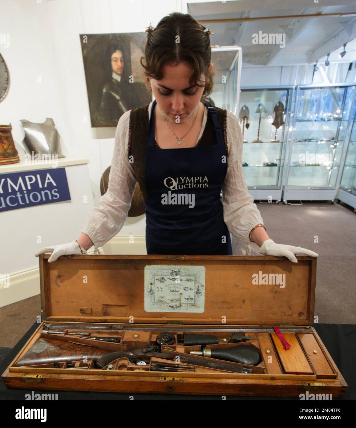 London UK 4 December 2022 A fine cased Scottish .451 calibre patent ...