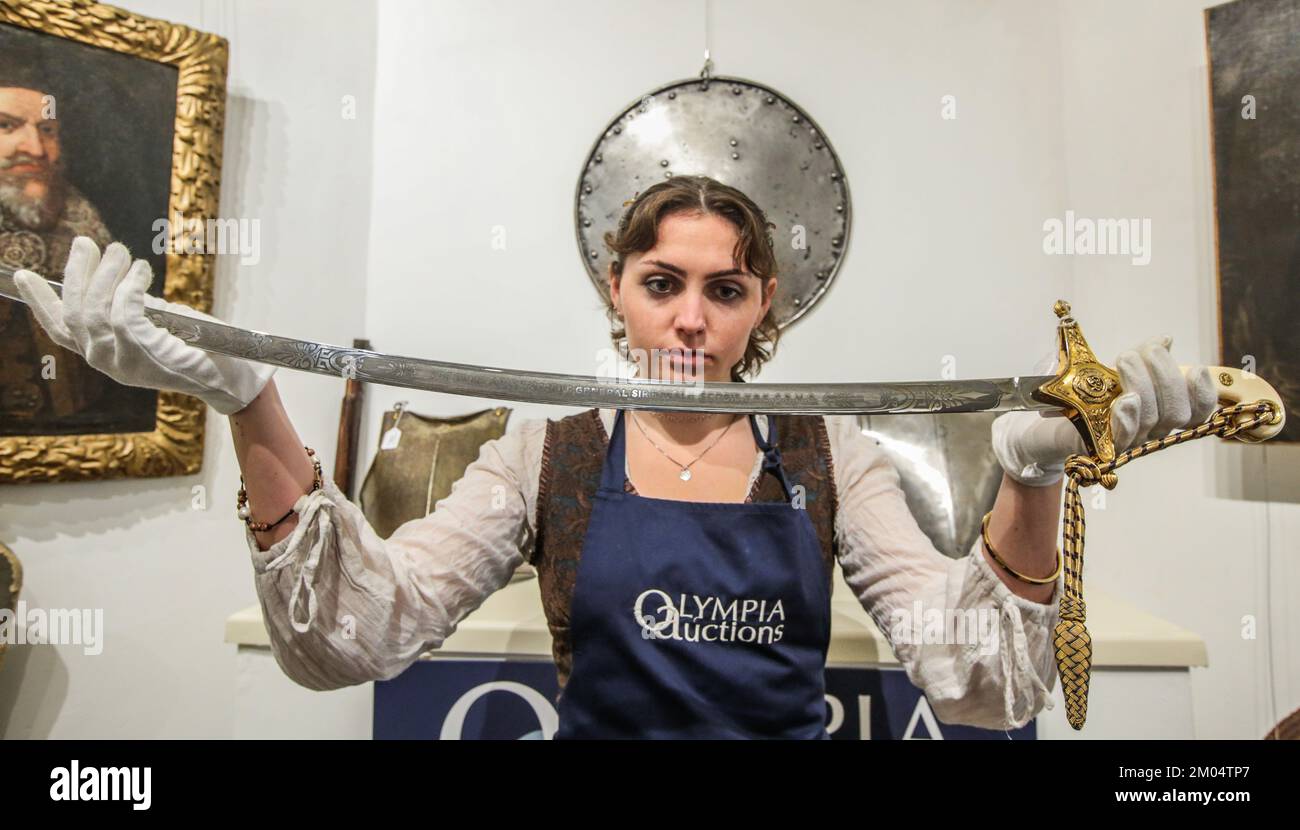 London UK 4 December 2022 The silver-gilt mounted presentation mameluke ...