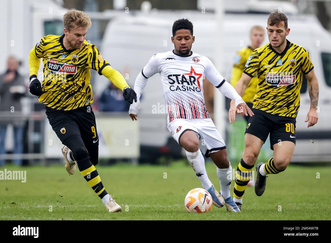 BURGH-HAAMSTEDE, NETHERLANDS - DECEMBER 4: Tom van Weert of AEK Athens ...