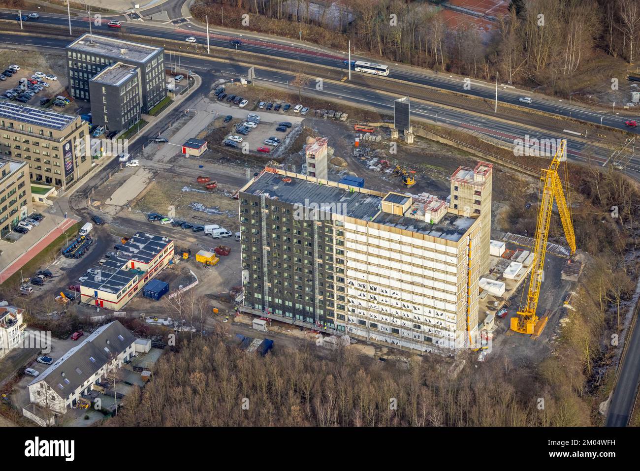 Aerial view, Seven Stones Quartier, construction site and new ...