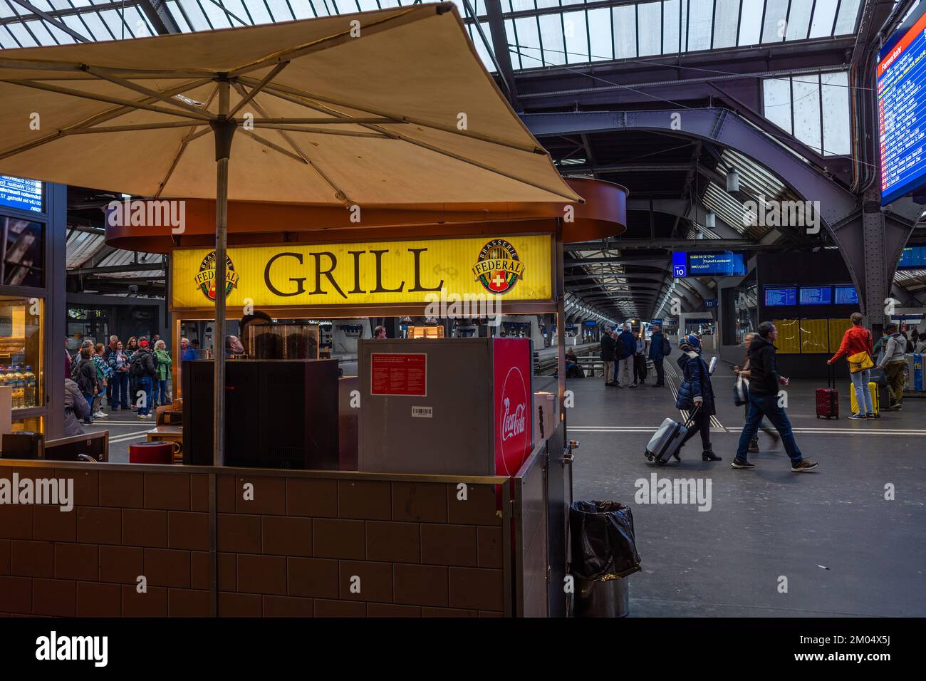 Zurich, Switzerland - October 1, 2022: Snack food and grilled sausages ...