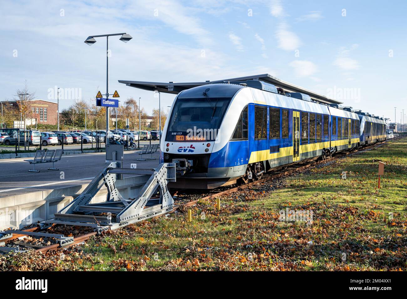 evb Alstom Coradia LINT 41 regional train at Cuxhaven railway station ...