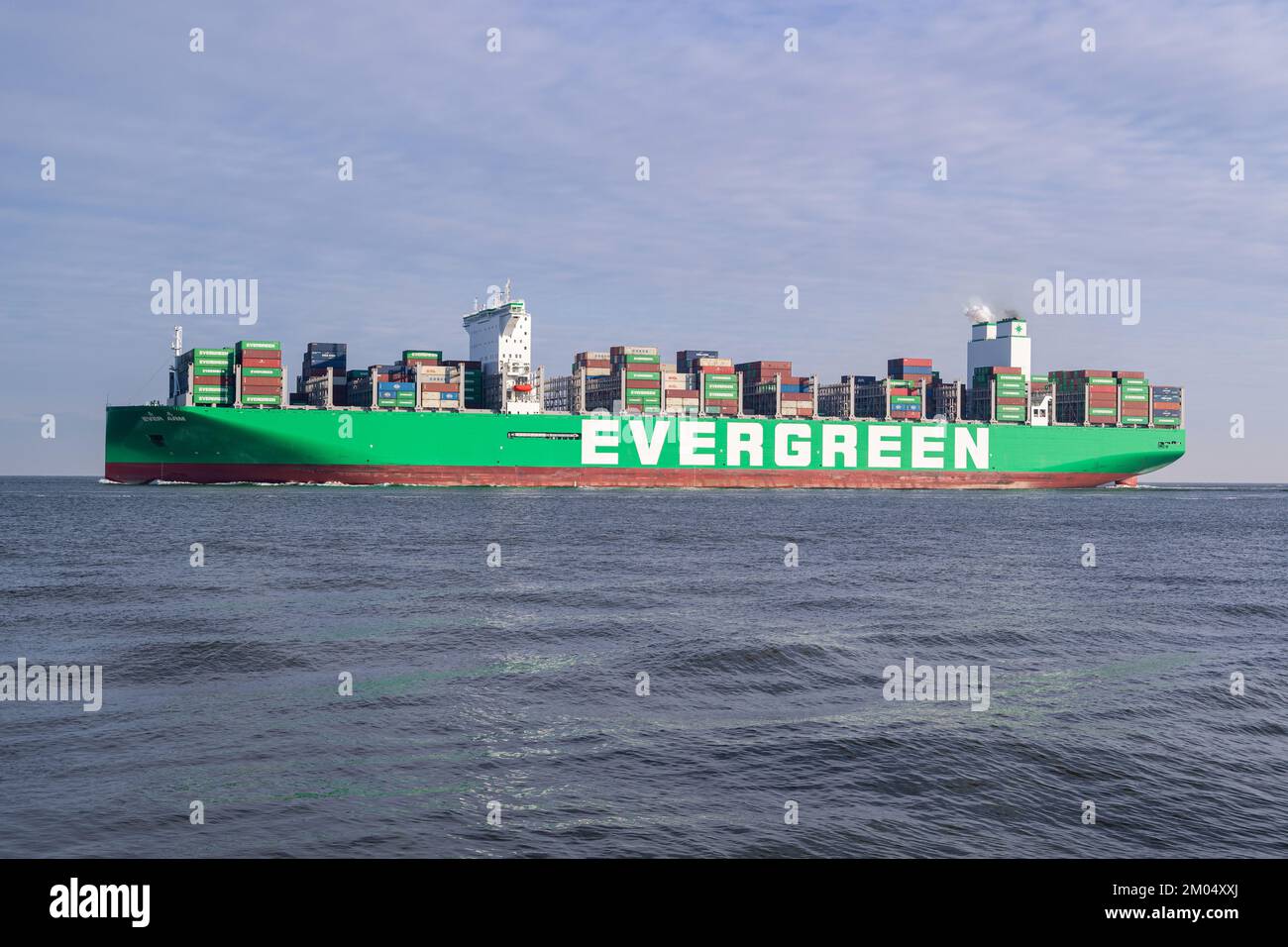 container ship EVER ARM on the river Elbe Stock Photo - Alamy