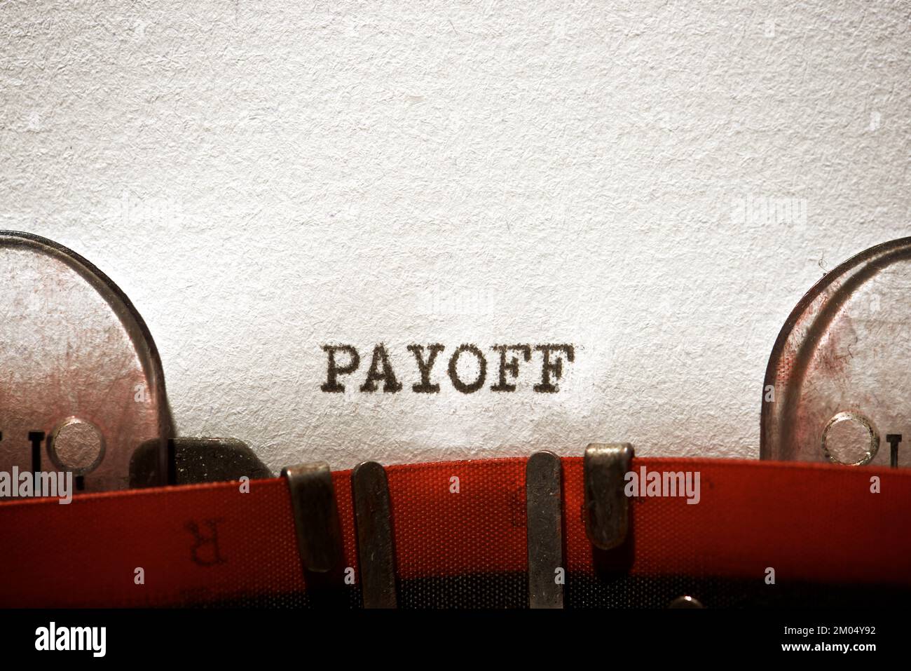 Payoff word written with a typewriter Stock Photo - Alamy