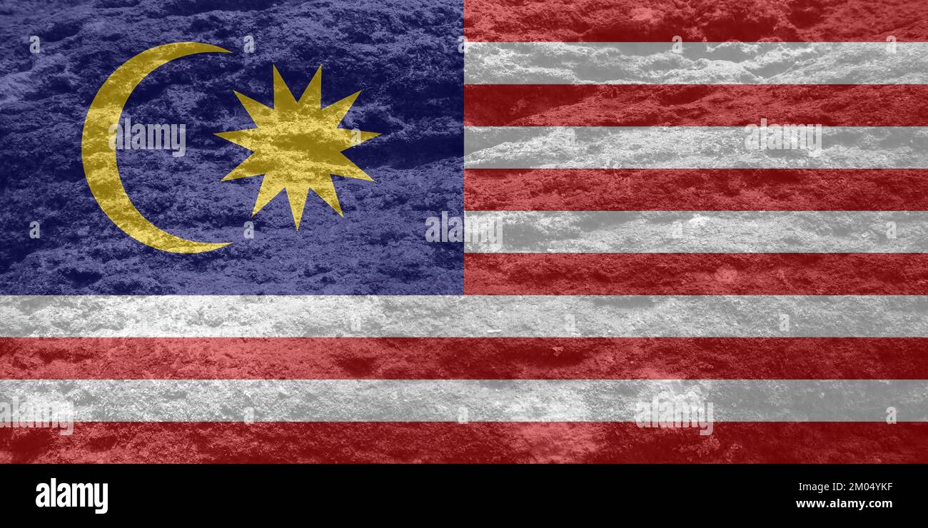 malaysian flag texture as background Stock Photo - Alamy