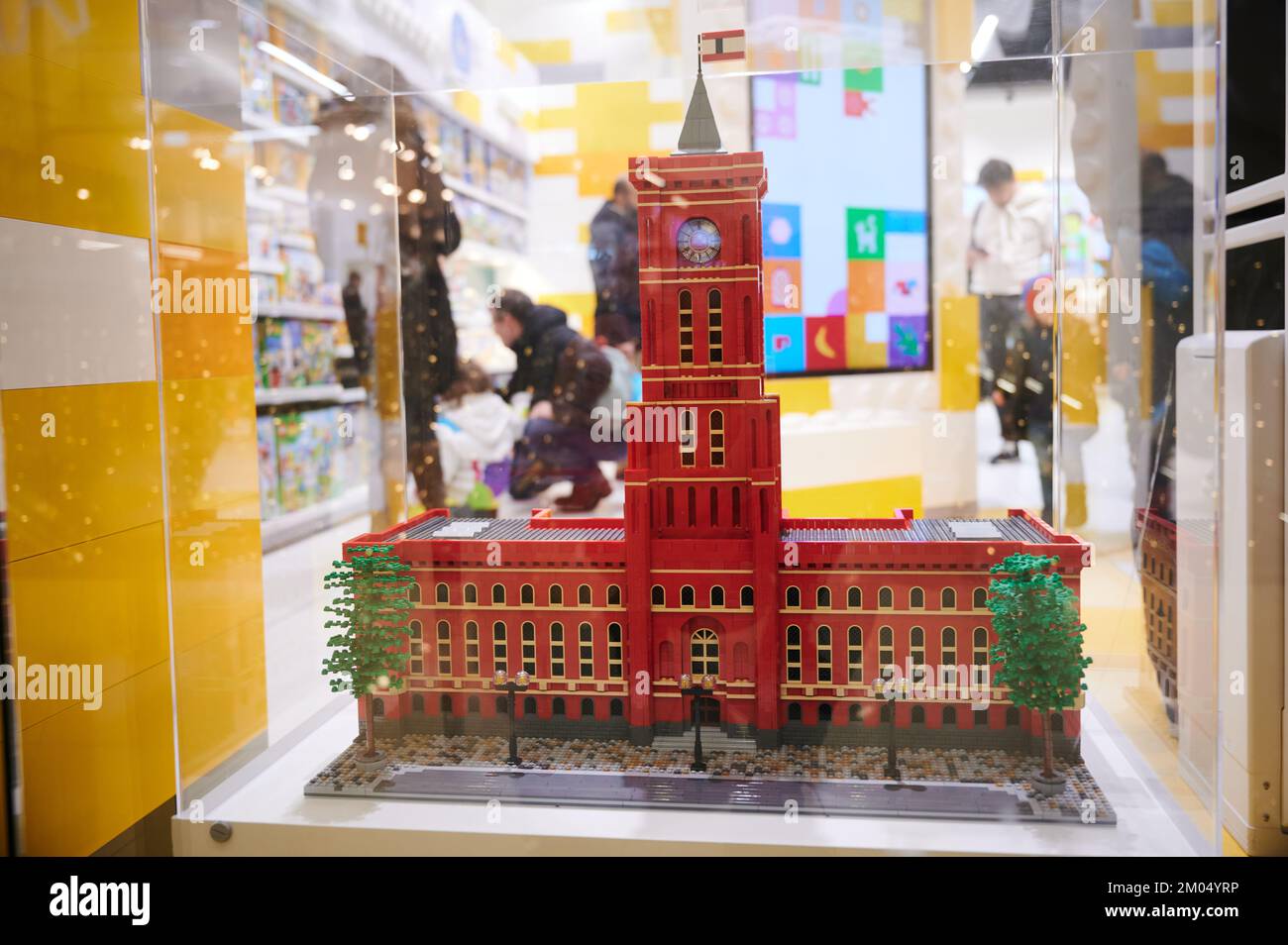 Berlin, Germany. 04th Dec, 2022. The Red City Hall made of Lego bricks ...