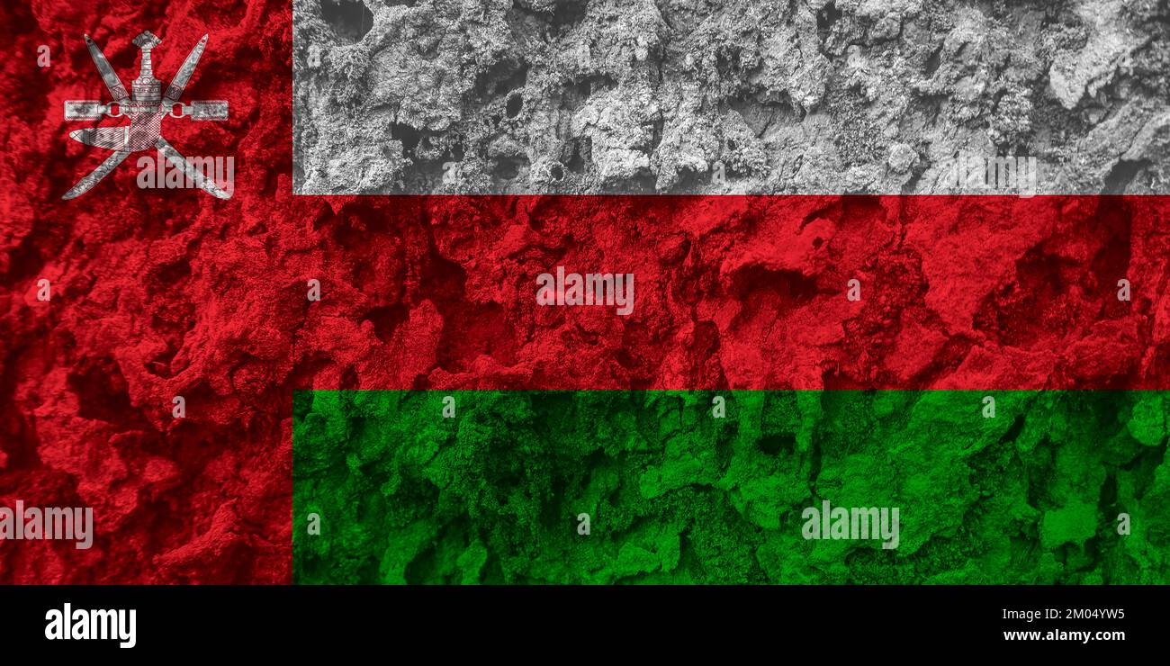 oman flag texture as background Stock Photo - Alamy