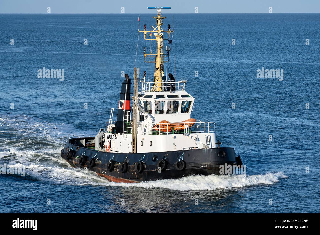 tugboat WULF 5 on the river Elbe Stock Photo - Alamy