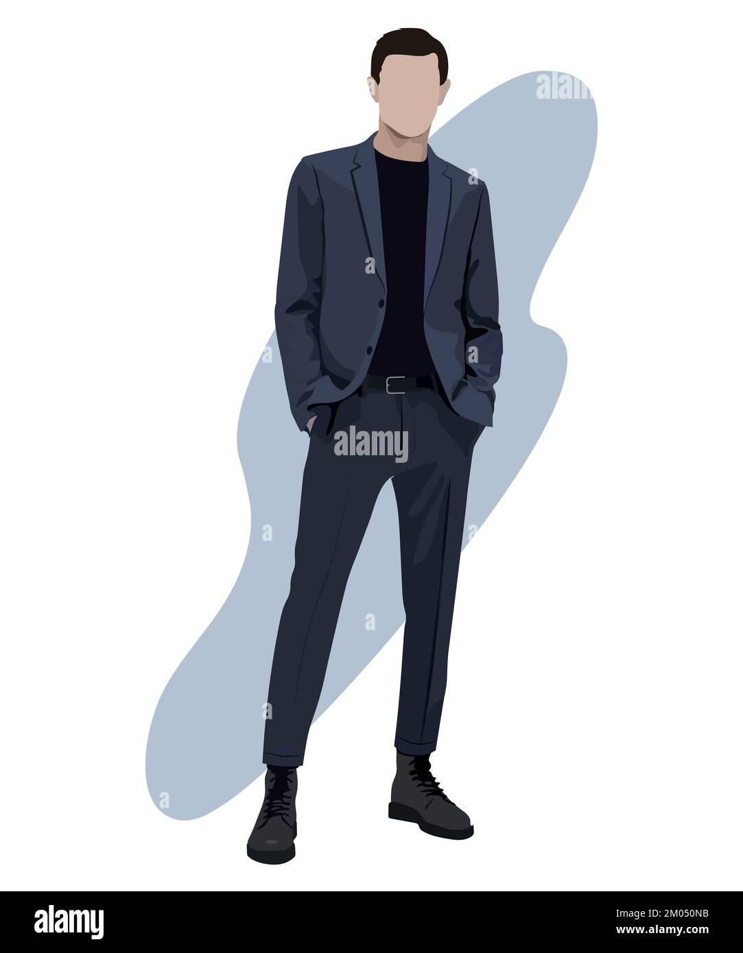 Stylish male businessman in a business suit on an interesting ...