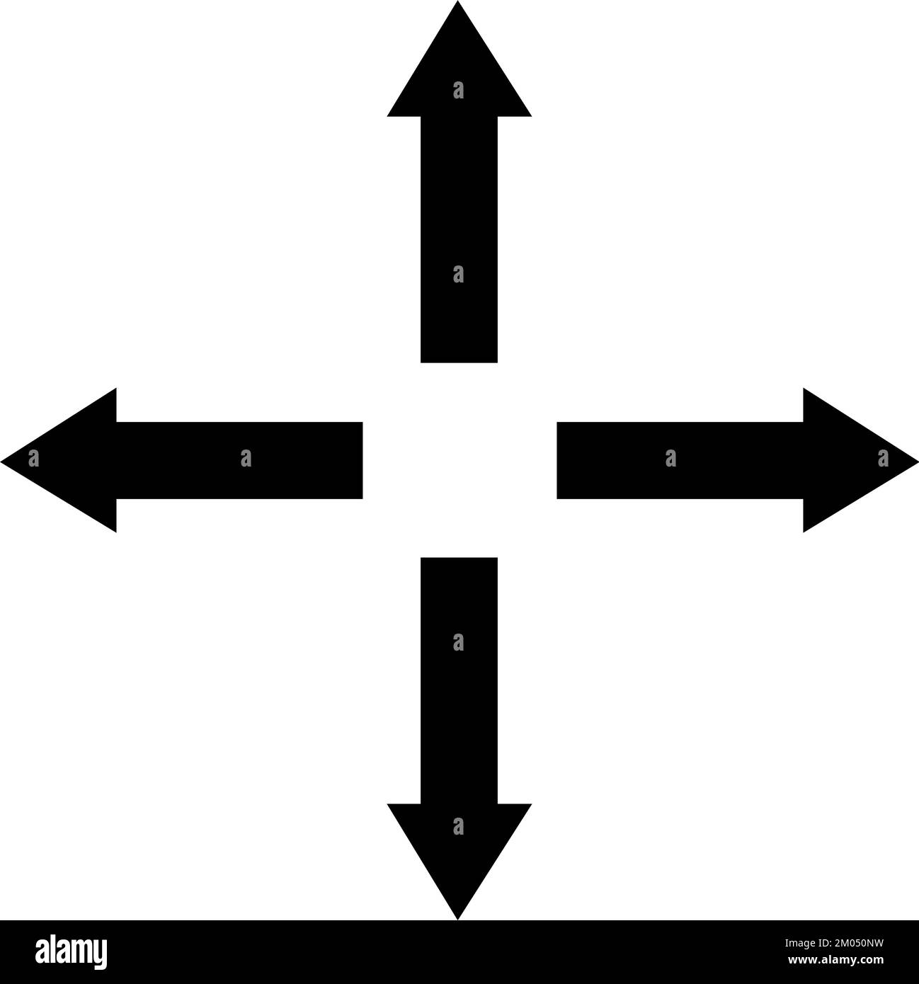 vector icon illustration of four arrows pointing right, left, up and down Stock Vector Image ...