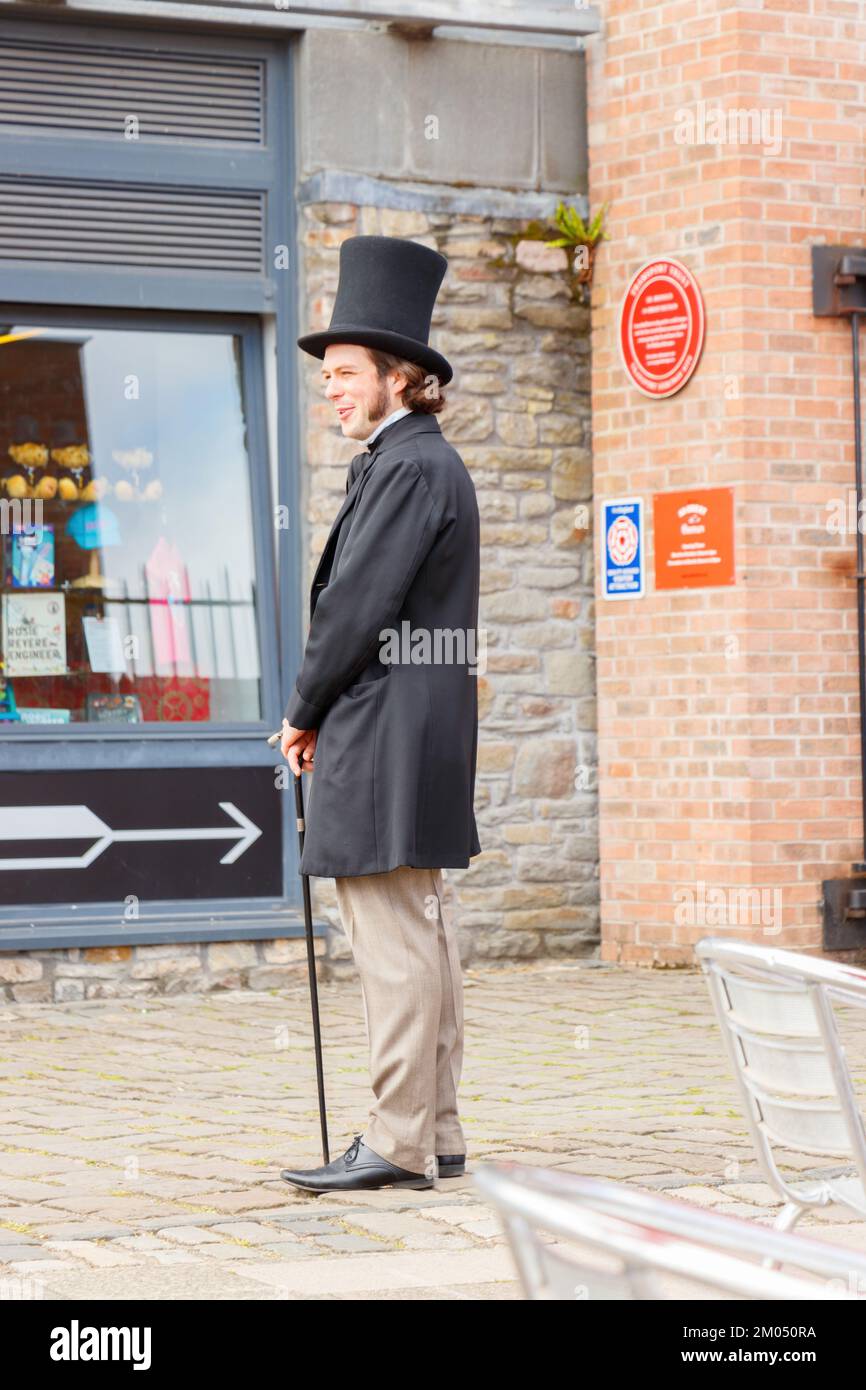 Guide at bristol docks dressed as isambard kingdom brunel in victorian ...