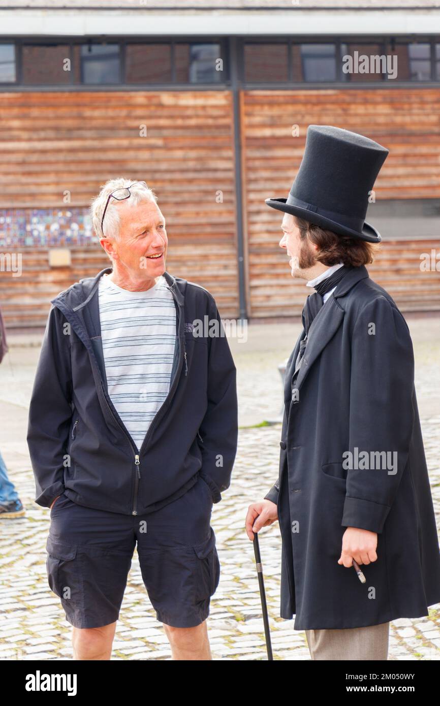 Guide at bristol docks dressed as isambard kingdom brunel in victorian ...