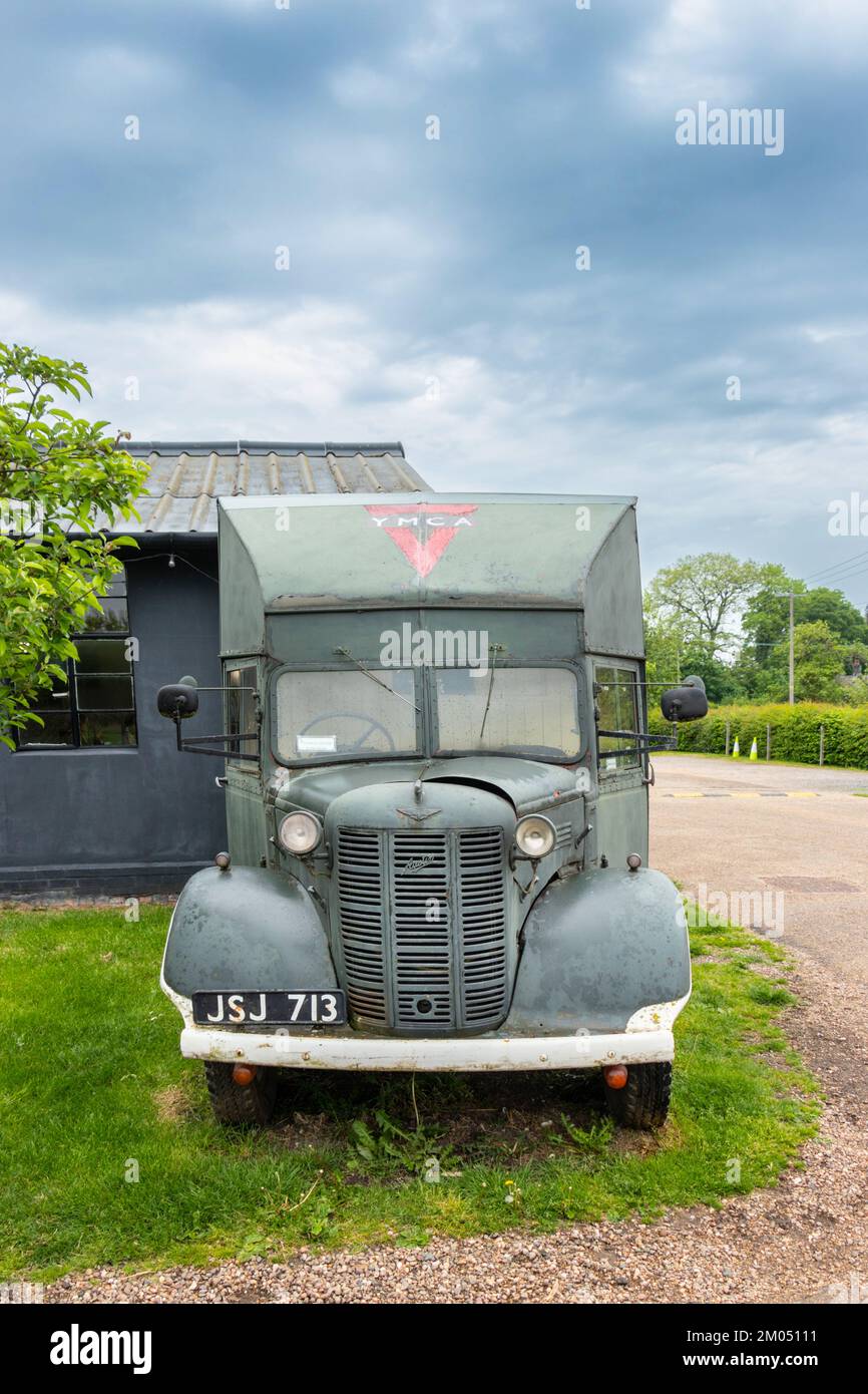 vintage green 1941 Austin K2 Tea Car truck or lorry with YMCA livery at ...