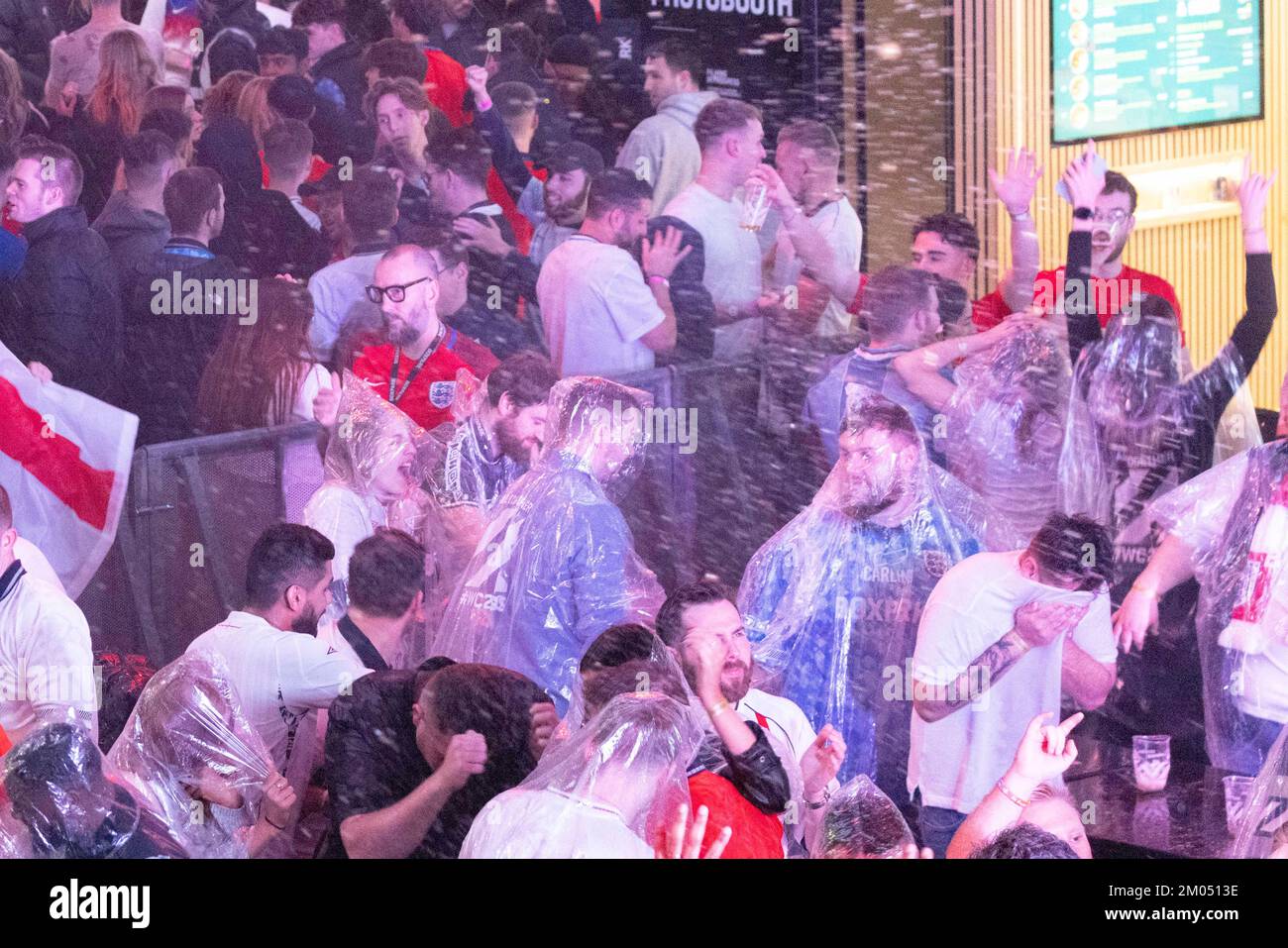 Football fans in support of England team gather at Boxpark Wembley to ...