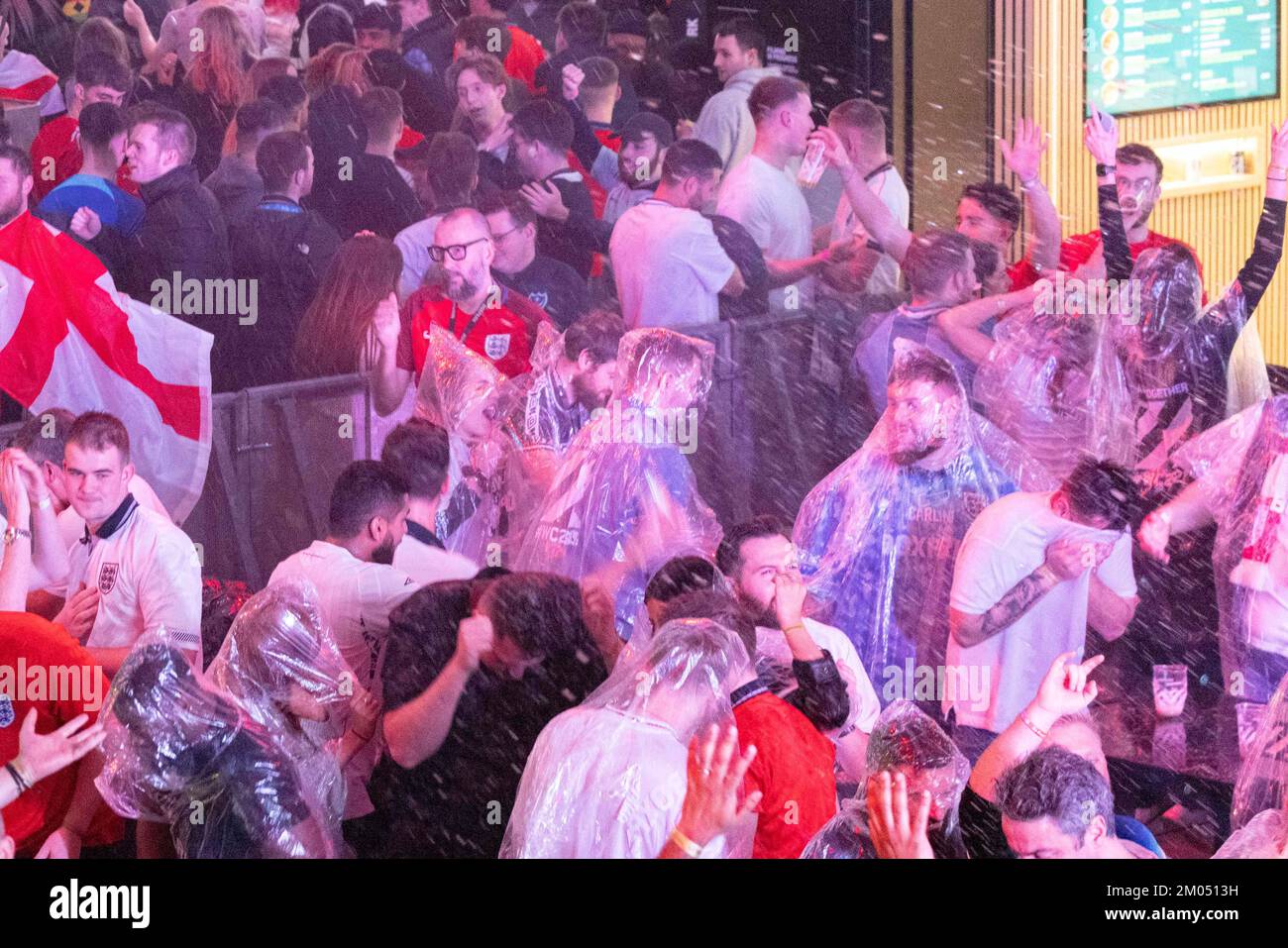 Football fans in support of England team gather at Boxpark Wembley to ...