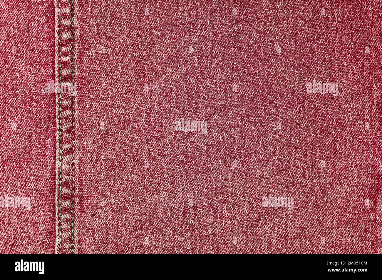 Denim jeans texture background. Texture of red colored cotton fabric ...