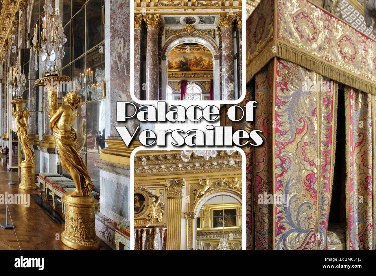 The luxurious interiors of the wonderful Palace of Versailles, one of ...