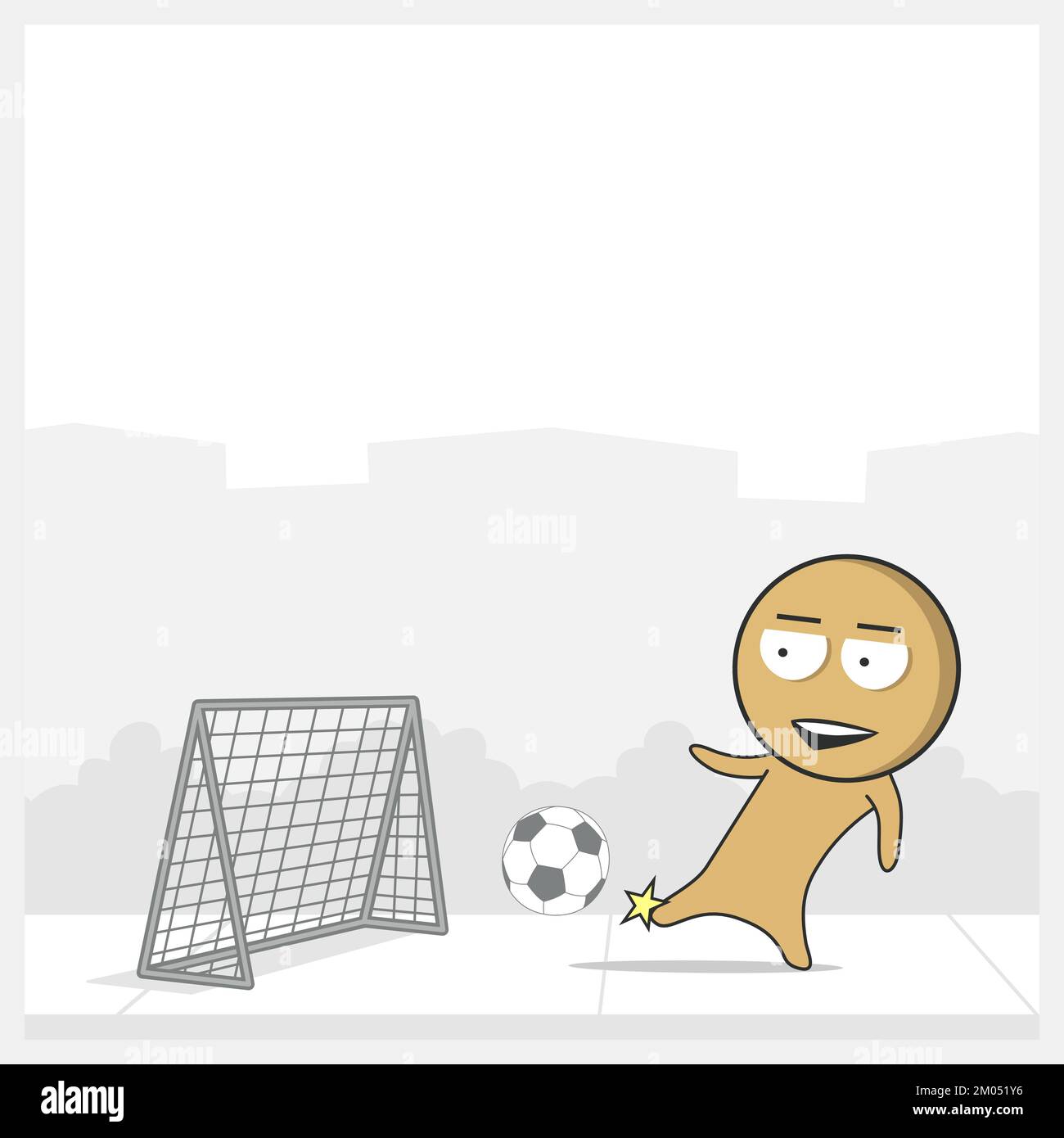 Football player kicks the soccer ball Stock Vector Image & Art - Alamy