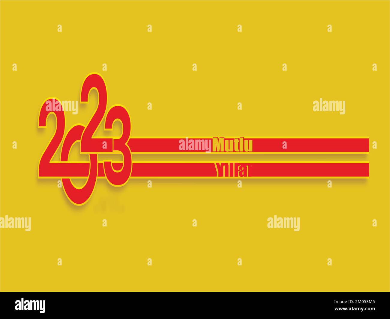 Mutlu Yıllar 2023. Text translate: Happy New Year 2023. Illustration ...