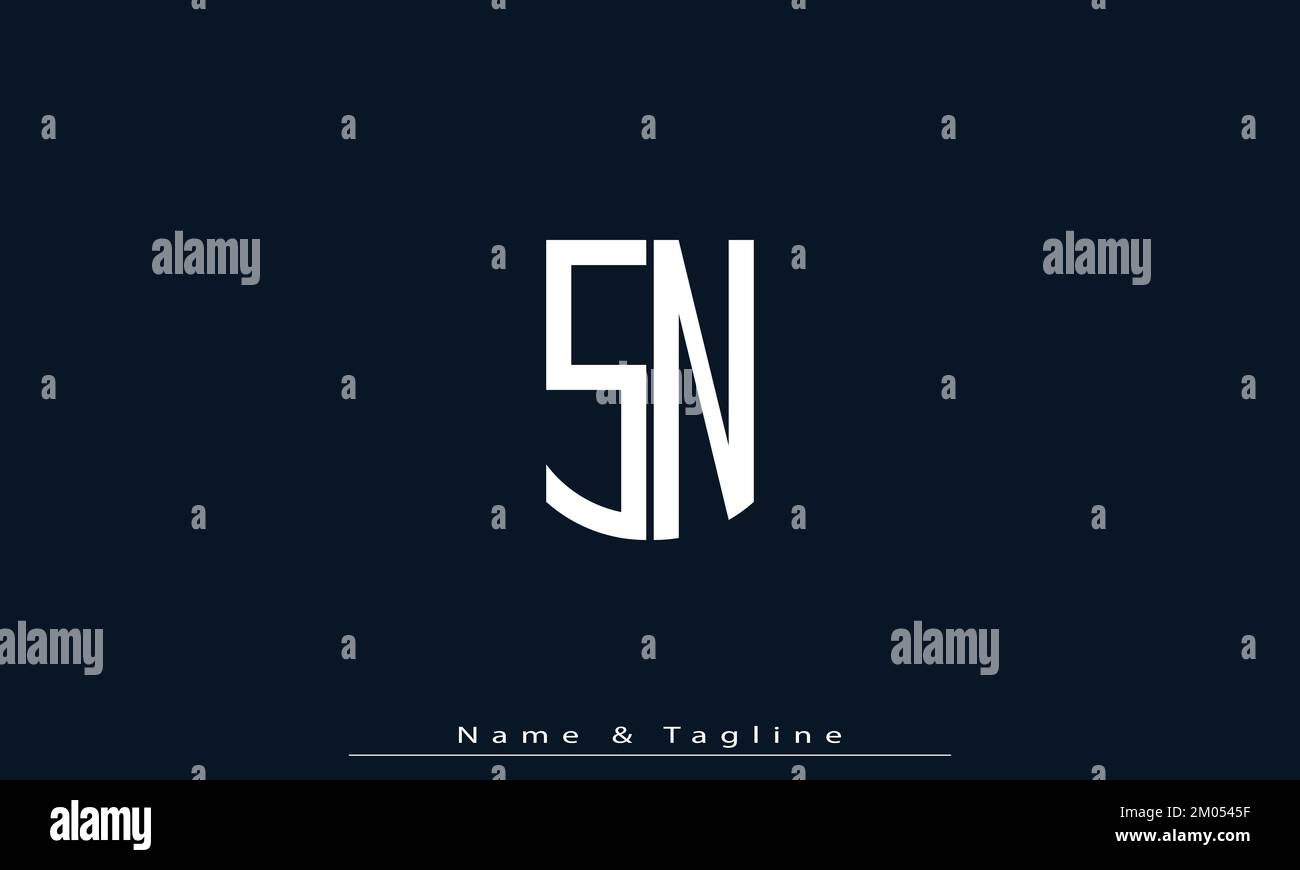 Alphabet letters Initials Monogram logo SN , NS Stock Vector Image ...