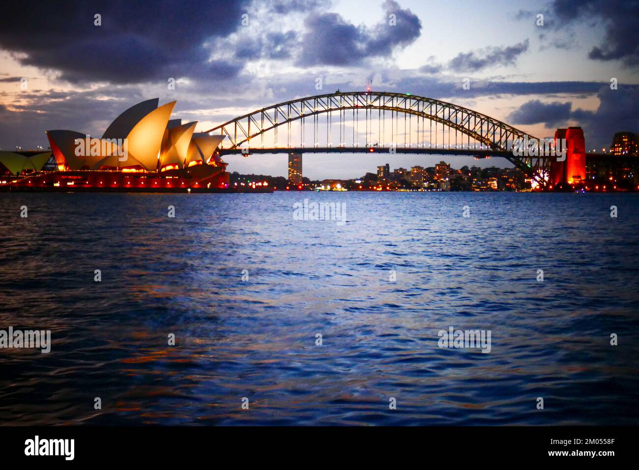 Sydney Harbour Bridge and the Opera House, Sydney, NSW, Australia Stock ...