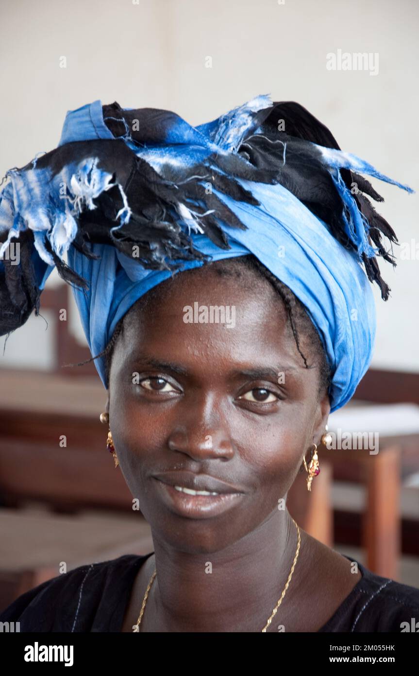 Faces of Africa, young woman, Bafata, Guinea Bissau - young woman with ...