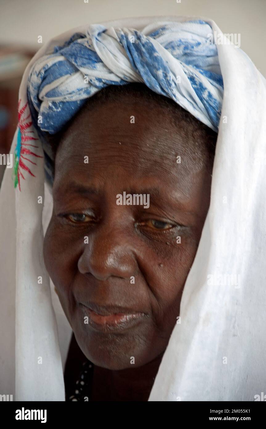 Faces of Africa, African woman, Bafata, Guinea Bissau - anxious ...