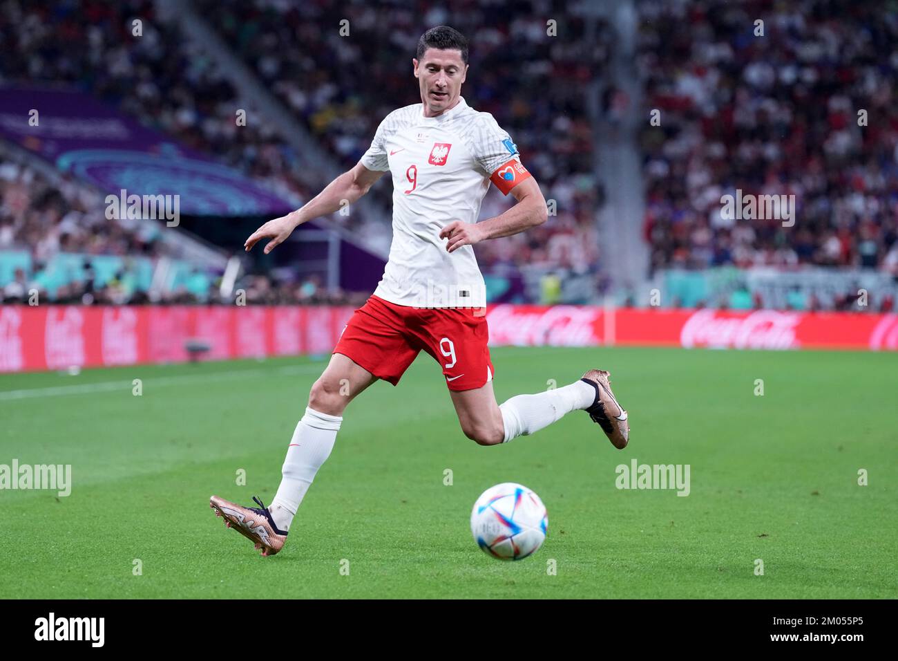 Poland’s Robert Lewandowski in action during the FIFA World Cup Round ...