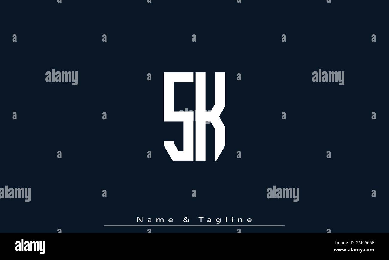Alphabet letters Initials Monogram logo SK , KS Stock Vector Image ...