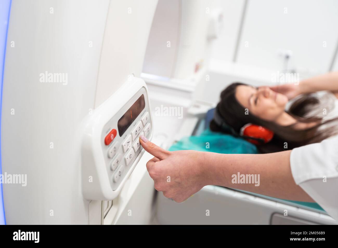 Medical CT or MRI Scan with a patient in the modern hospital laboratory ...