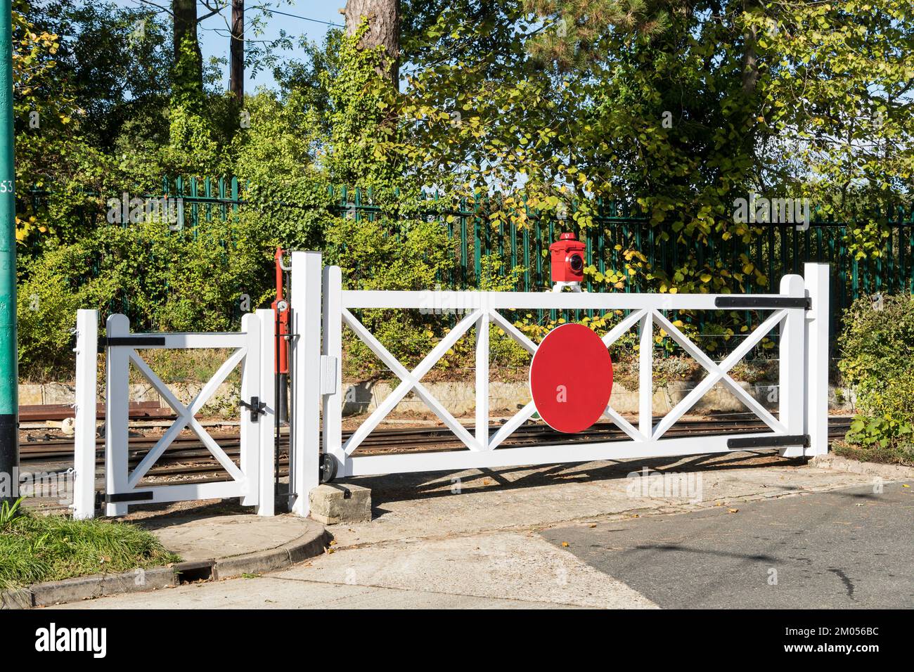 Railway road crossing gate and pedestrian gate, East Anglia Transport ... Railway road crossing gate and pedestrian gate, East Anglia Transport ...