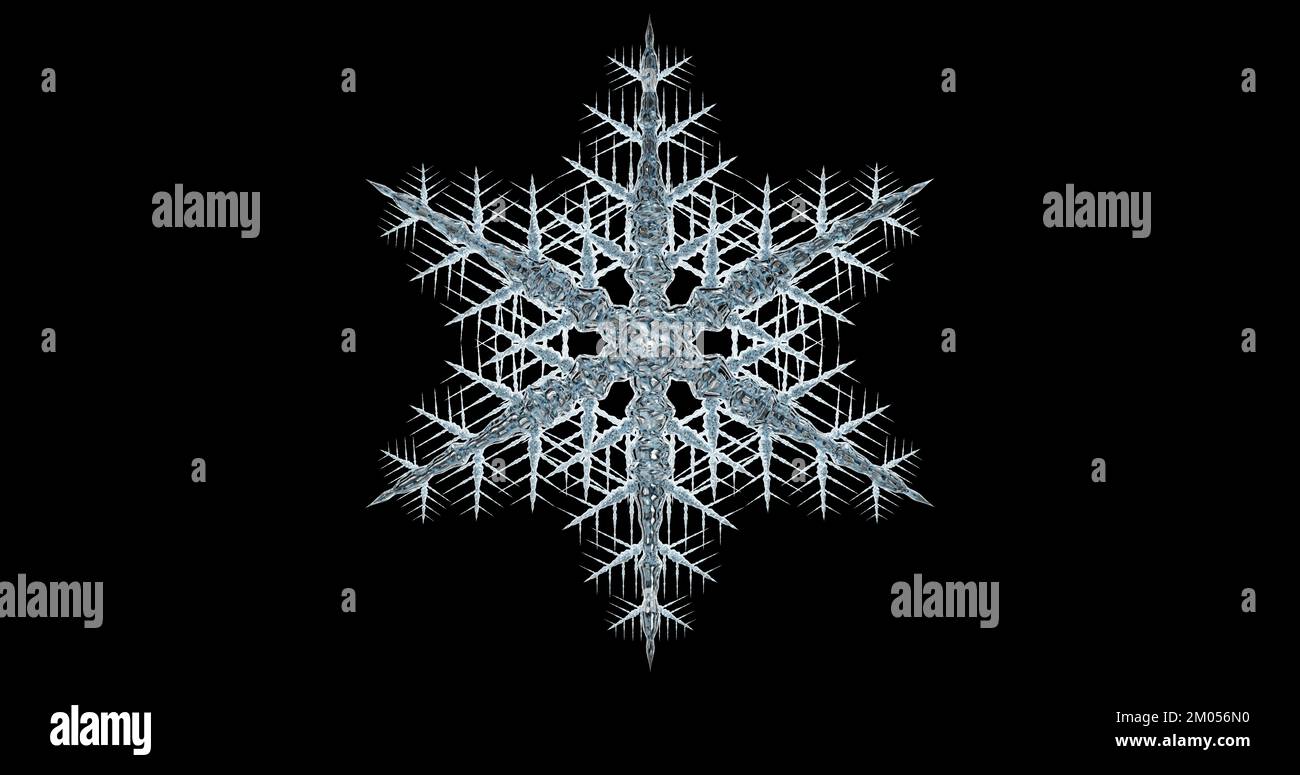 One blue transparent snowflake hi-res stock photography and images - Alamy