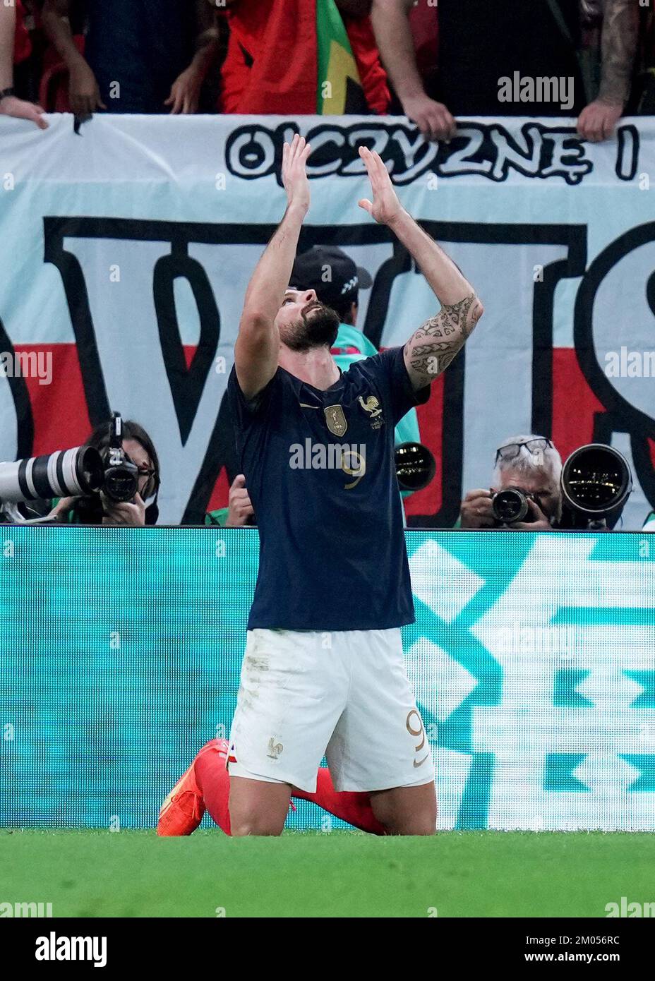 France’s Olivier Giroud celebrates after scoring their sides first goal ...