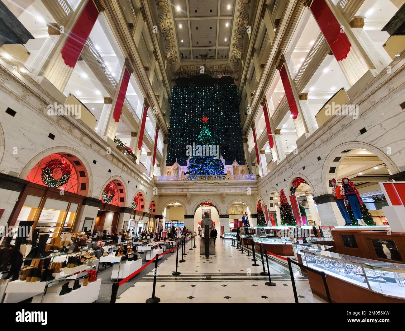 Philadelphia, Pennsylvania, U.S - December 3, 2022 - A large Christmas ...