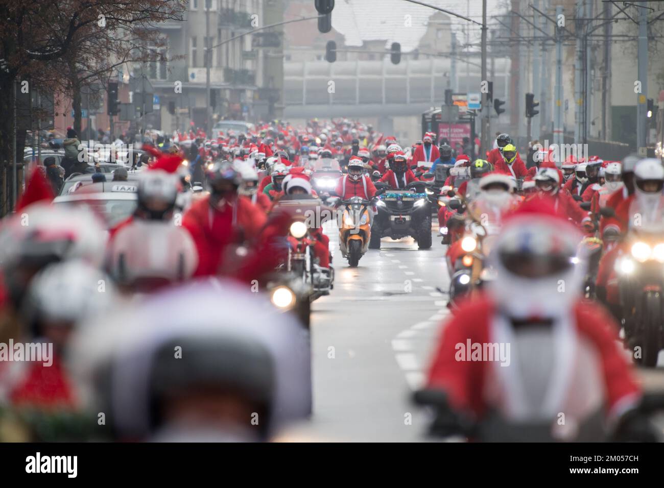 Gdansk santas on motorbikes parade hi-res stock photography and images ...