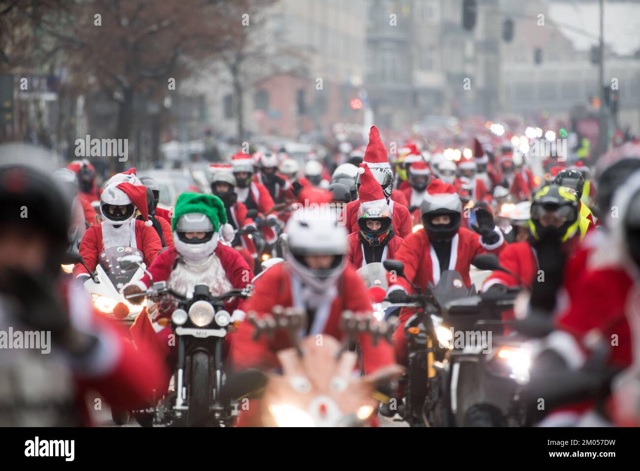 Gdansk santas motorbikes parade hi-res stock photography and images - Alamy