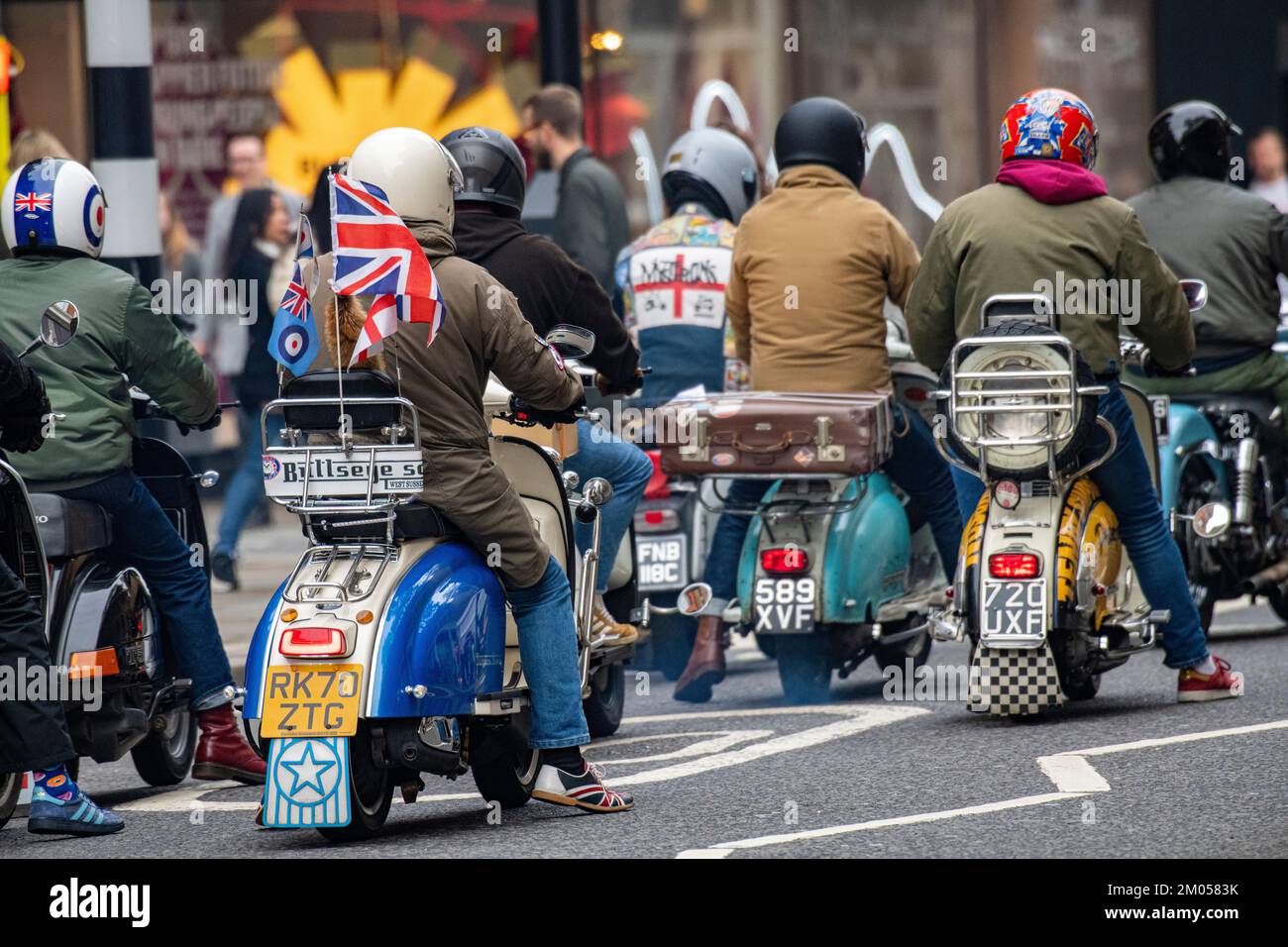Latter day mods ride up the Kings Road for Remembrance Sunday's Ride of ...