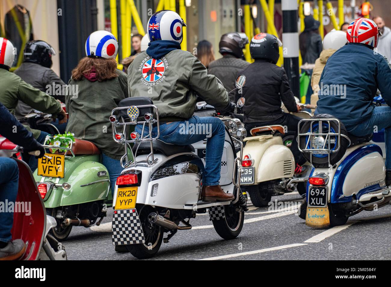 Latter day mods ride up the Kings Road for Remembrance Sunday's Ride of ...
