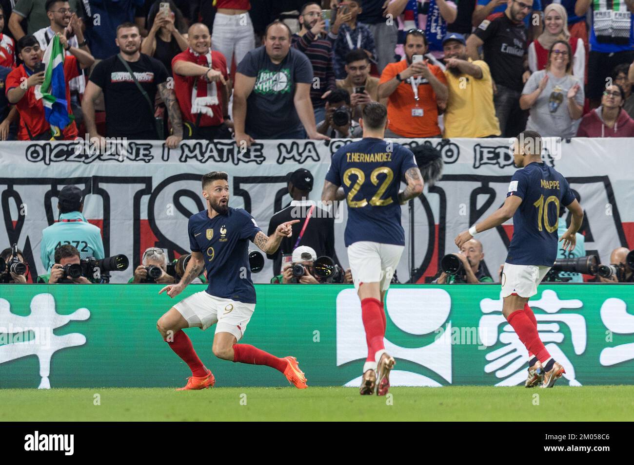 Doha, Qatar. 04th Dec, 2022. 04.12.2022, Doha, pilka nozna, Mistrzostwa Swiata, Francja - Polska ...