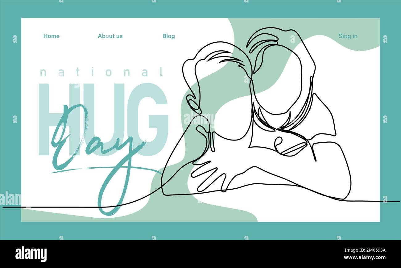 Single hand drawn outline continuous of Web banner or landing page with ...